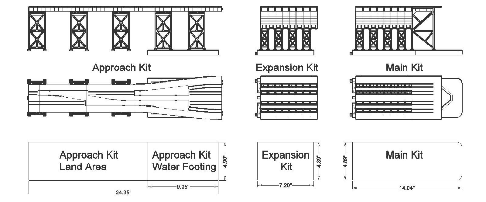Steel Dock Dual Side - Model Railroad Engineering