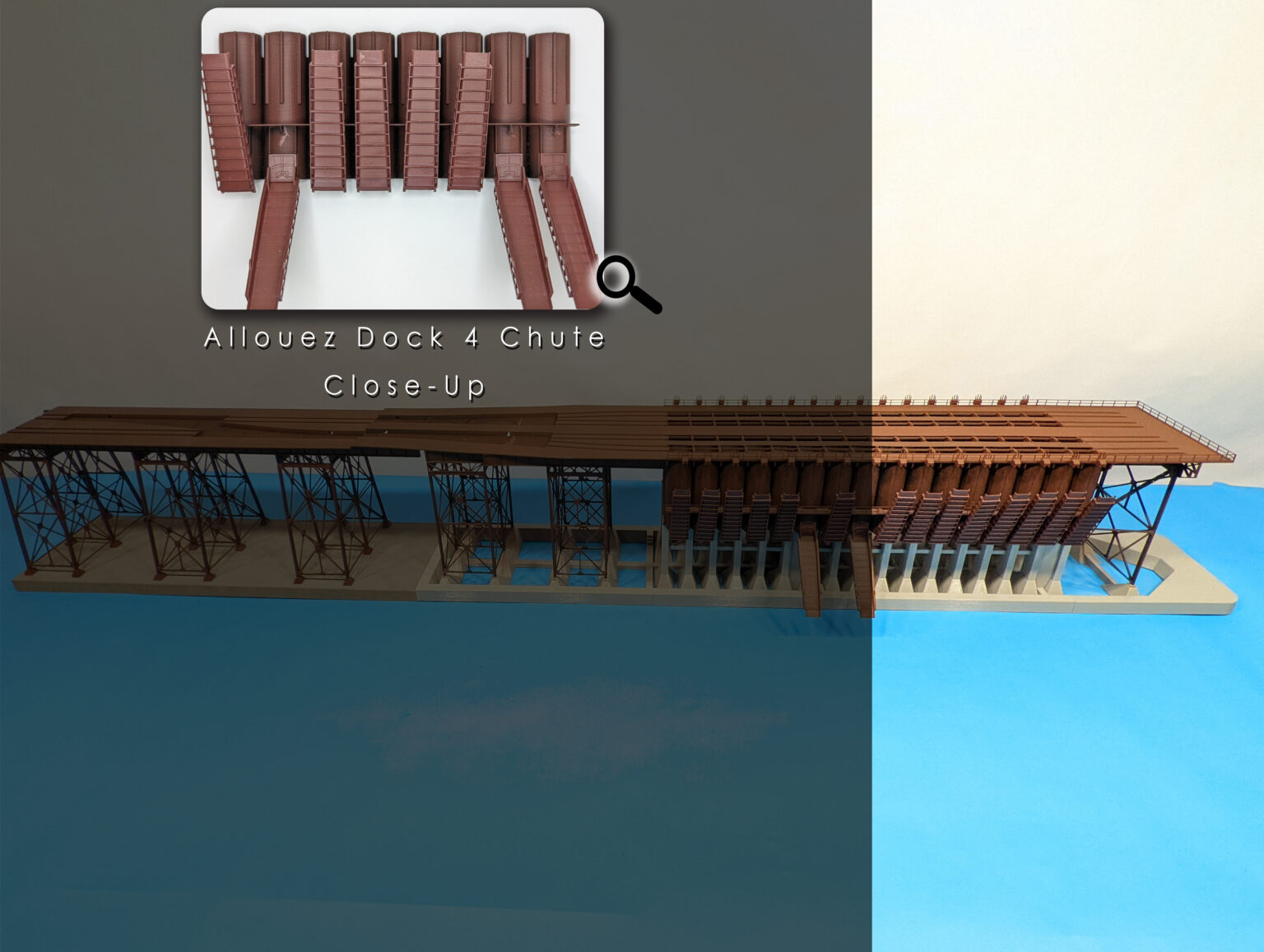 Allouez 4 Ore Dock – Dual Sided – End Kit - Model Railroad Engineering
