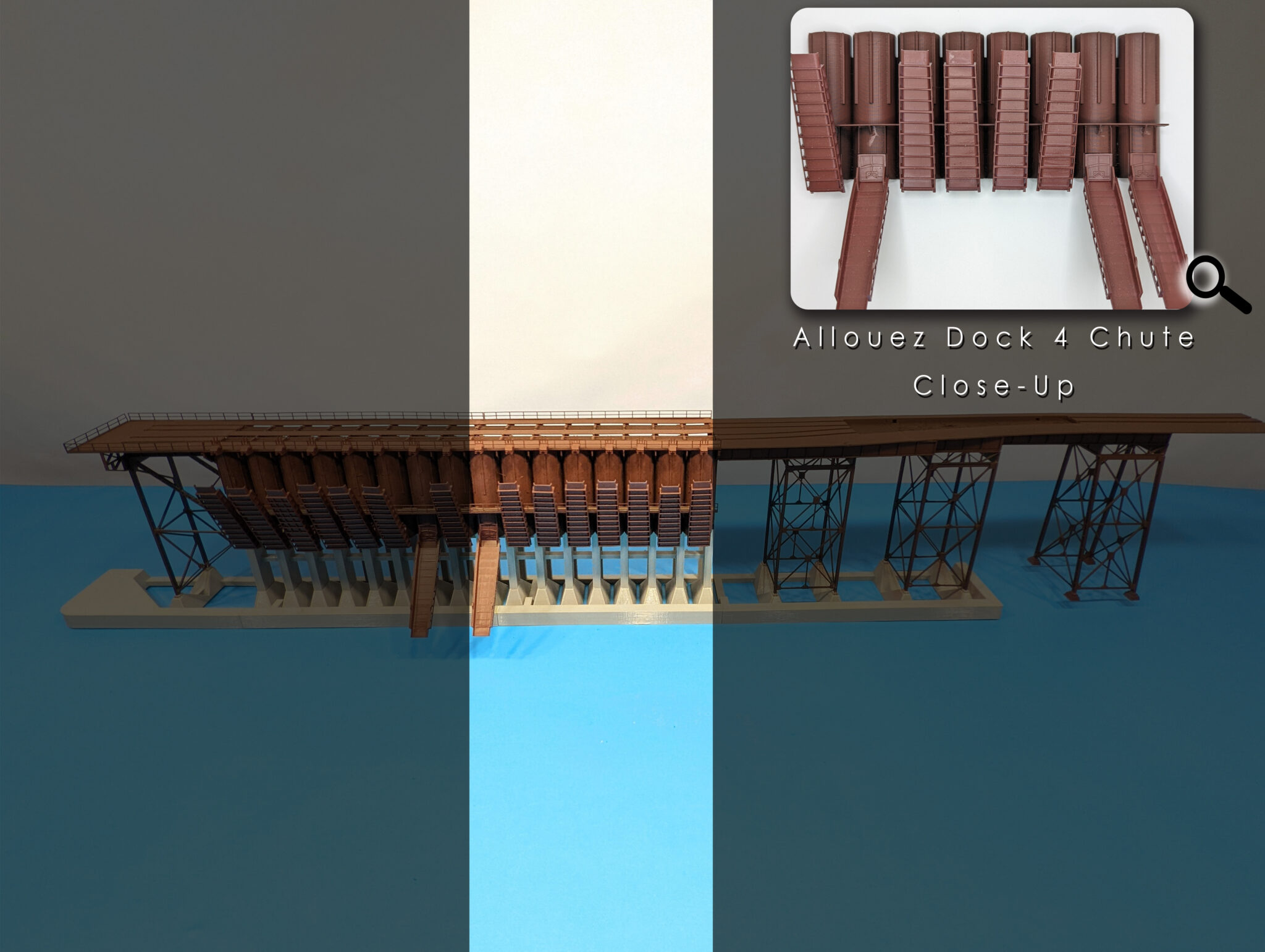 Allouez 4 Ore Dock – Left Side – Expansion Kit - Model Railroad Engineering