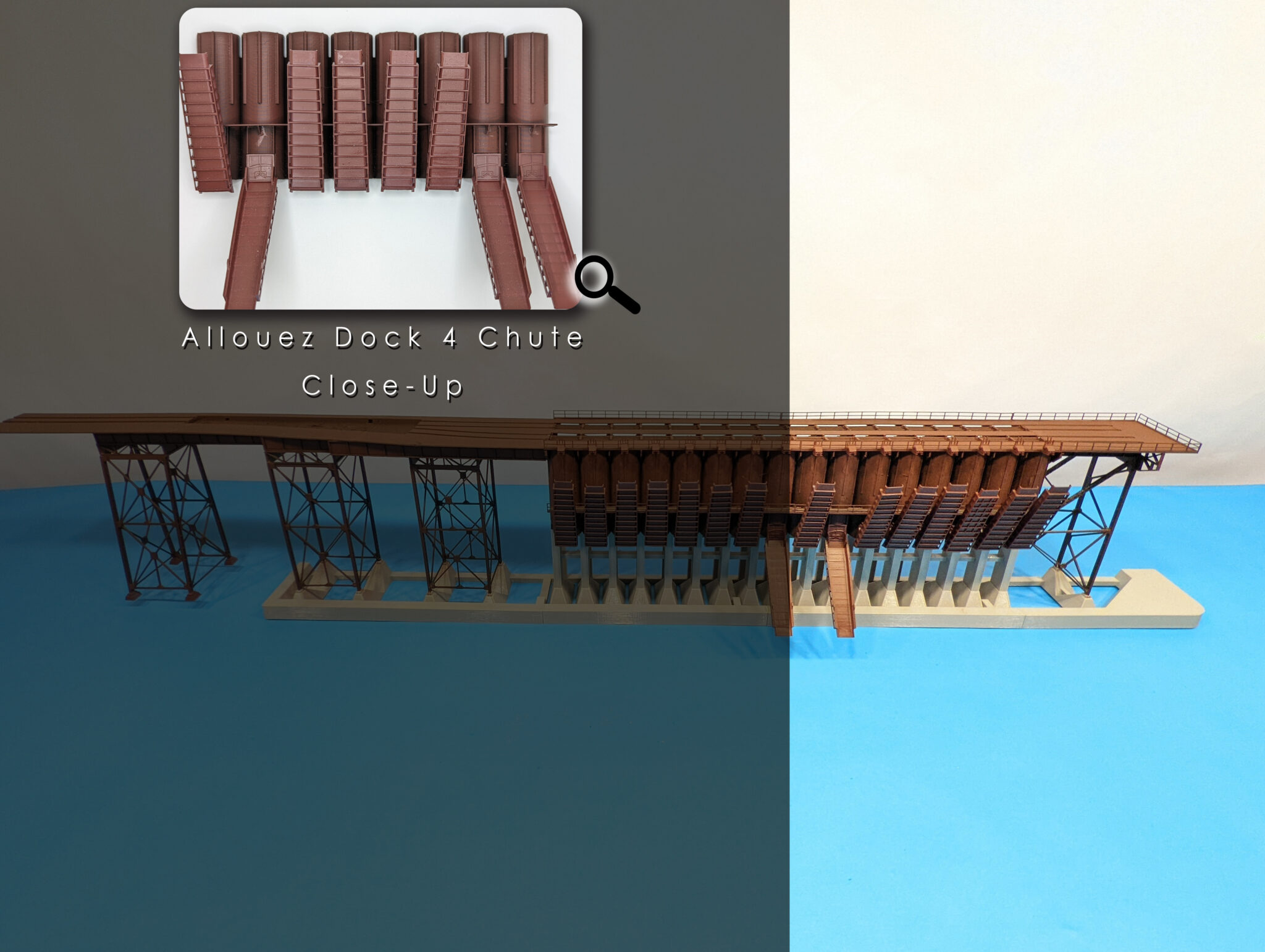 Allouez 4 Ore Dock – Right Side – End Kit - Model Railroad Engineering