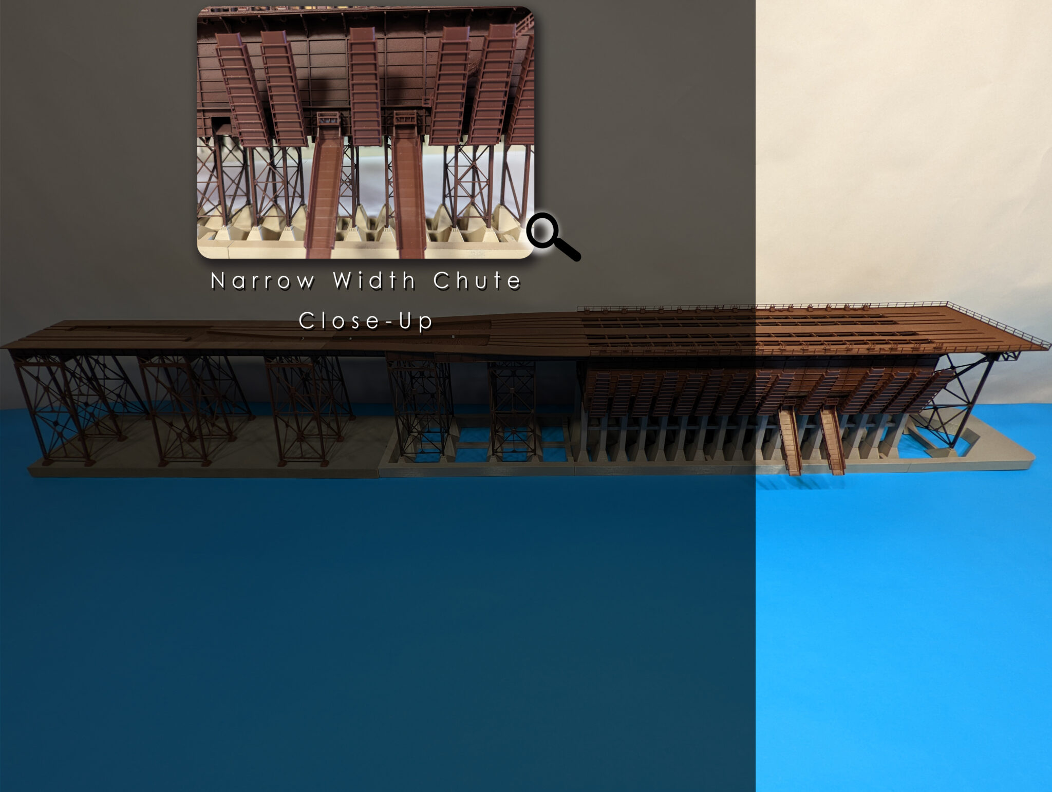 Concrete Ore Dock – Dual Sided – End Kit – Narrow Chute - Model ...