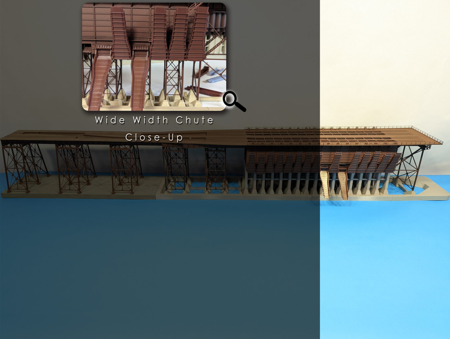 Concrete Ore Dock – Dual Sided – End Kit – Wide Chute - Model Railroad ...