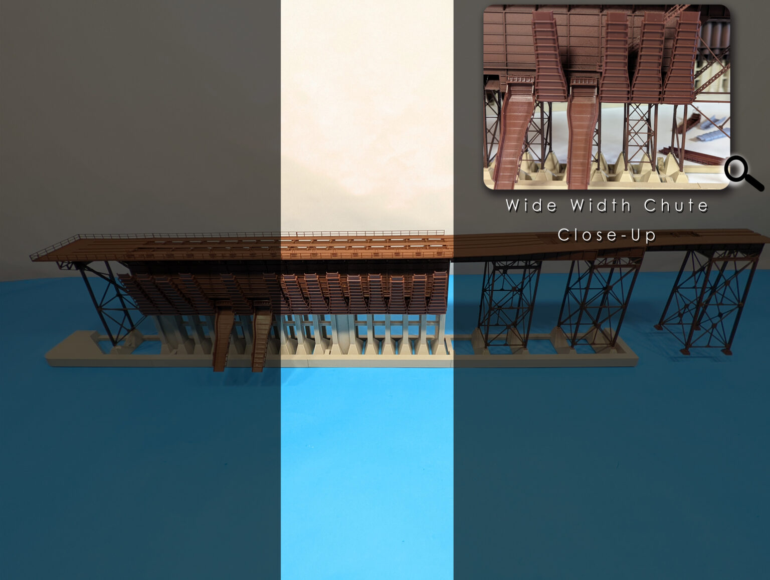 Concrete Ore Dock – Left Side – Expansion Kit – Wide Chute - Model ...