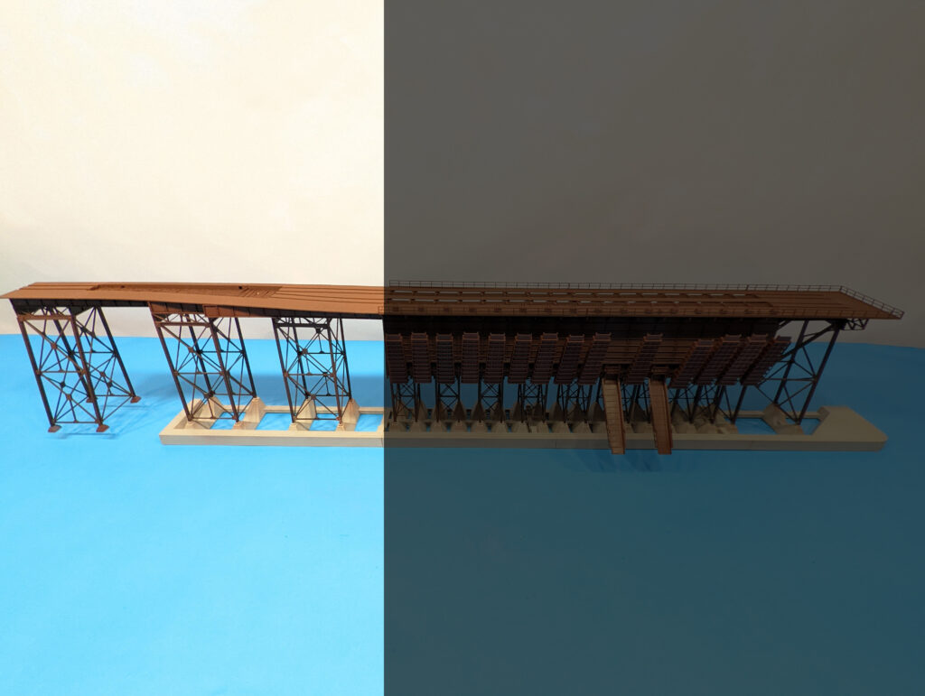 Concrete Ore Dock – Right Side – Approach - Model Railroad Engineering