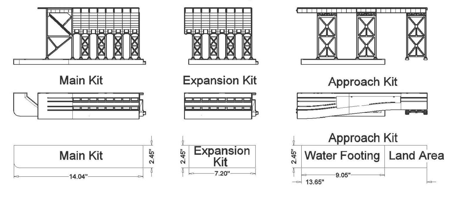 Steel Dock Left Side - Model Railroad Engineering