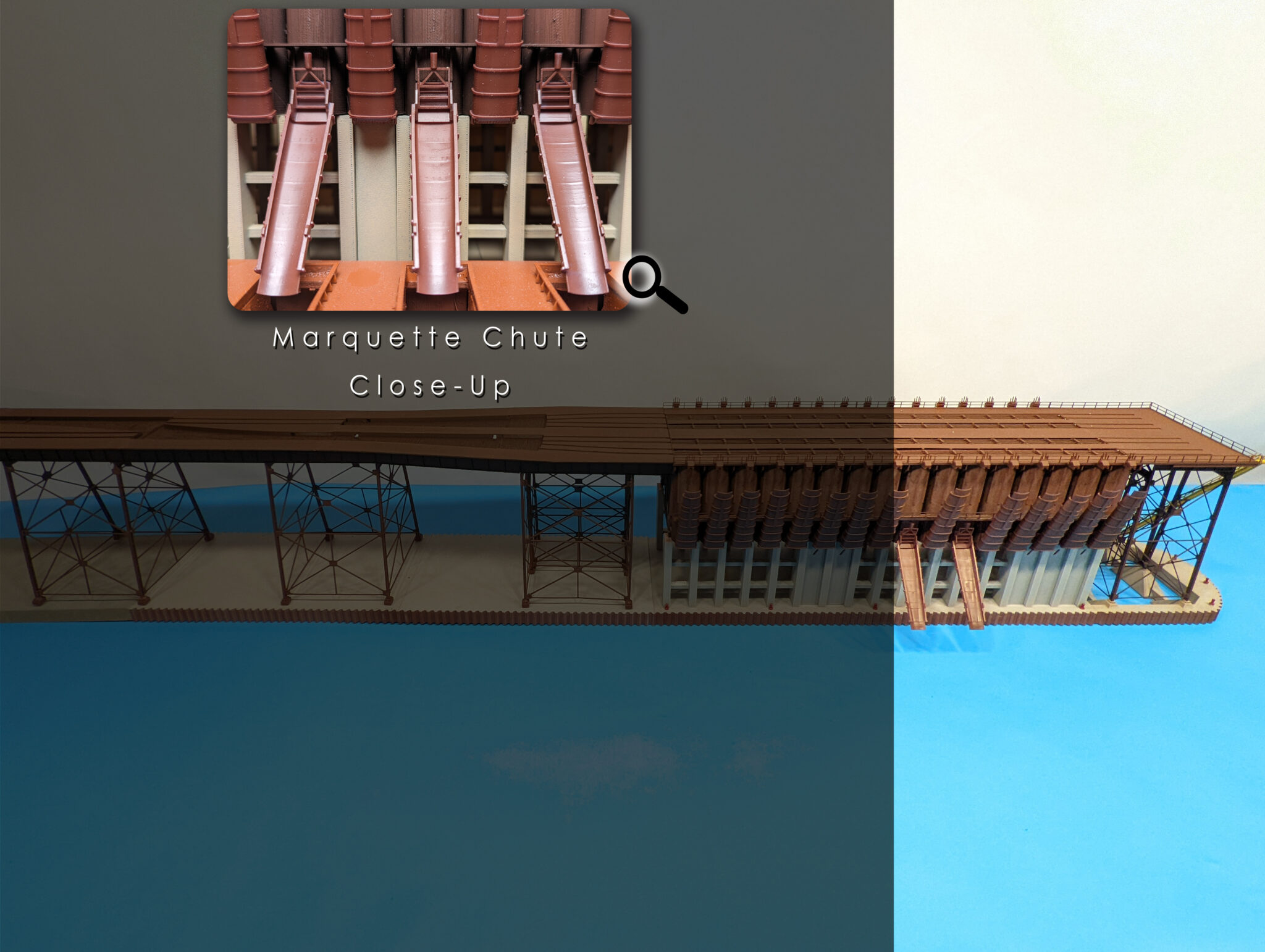 Marquette Ore Dock – Dual Sided – End Kit - Model Railroad Engineering